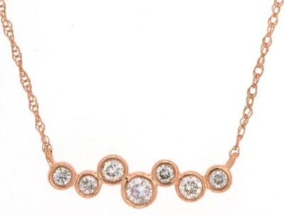 .20CT DIAMOND 14KT ROSE GOLD 3D ROUND SEVEN STONE BEZEL ETOILE FUN LOVE ...