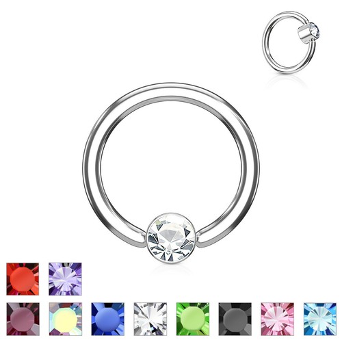 SMILEY FRENULUM FROWNY RINGS FLAT DISC CRYSTAL GEM BCR CBR PIERCINGS 1 ...