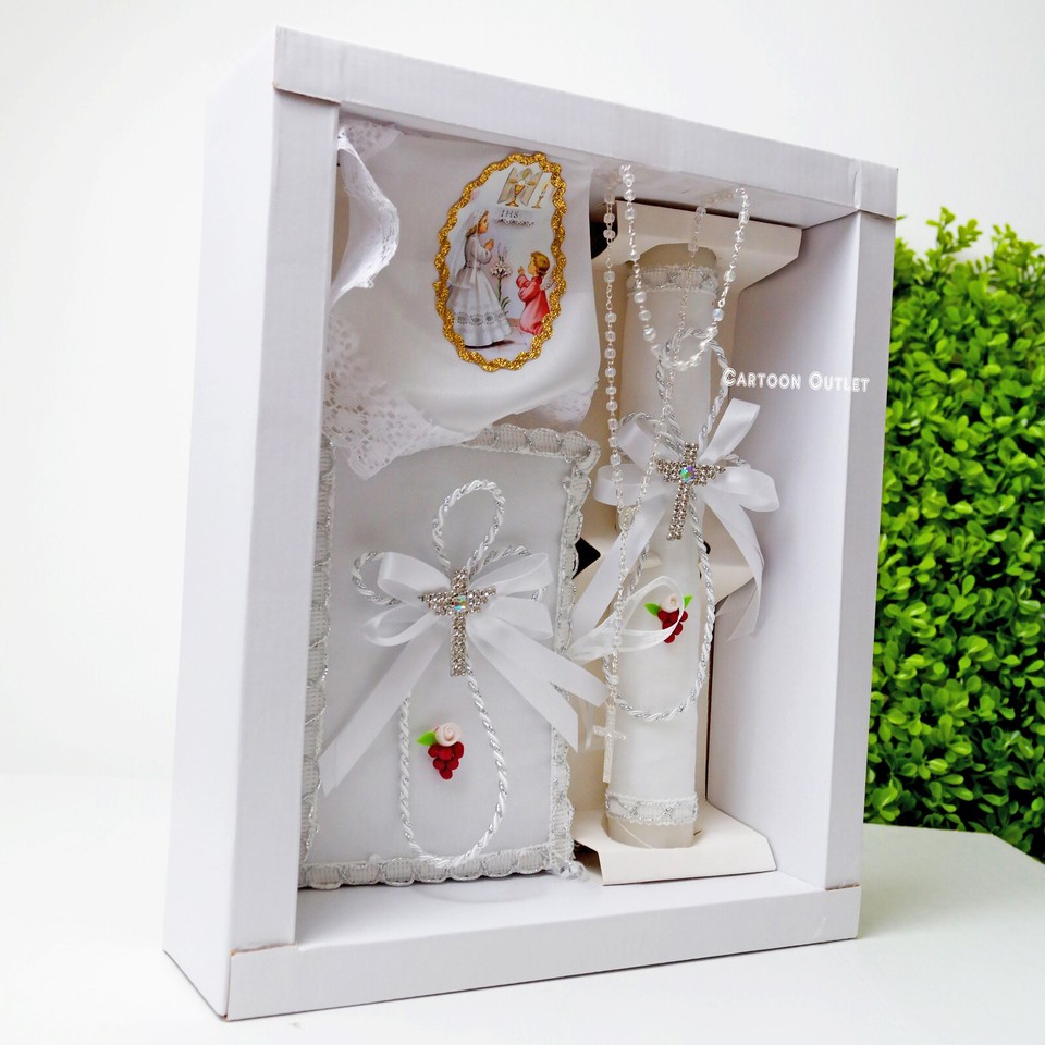 First Communion Candle Set Girl Vela Para Primera Comunion De Nina Set ...