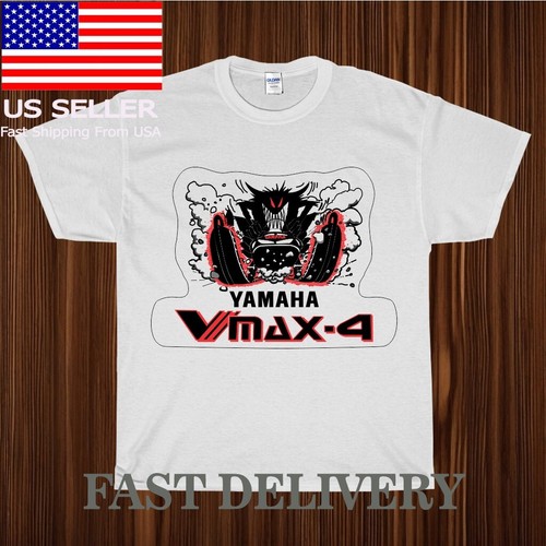 NEW YAMAHA VMAX-4 RACING LOGO T-SHIRT UNISEX FUNNY AMERICAN USA SIZE S ...