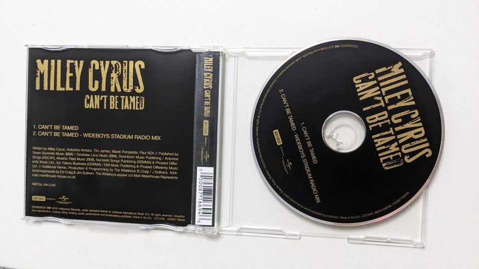 MILEY CYRUS Can't Be Tamed ISRAEL ISRAELI PROMO CD SINGLE HEBREW STKR ...