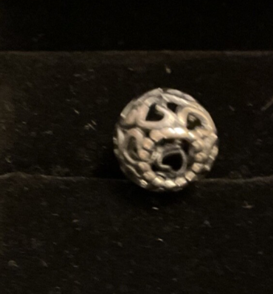 Genuine Pandora Ale 925 790964 Charm SILVER OPEN WORKS HEART ROUND BEAD ...