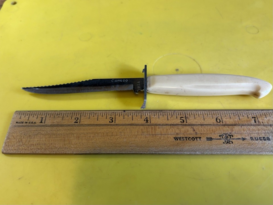 Vintage Camco Fixed Blade Knife w Can Opener & Cap Lifter + Leather ...