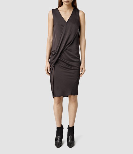 US 00 0 2 NWT All Saints AllSaints MERLOT RED ANNIS DRESS Retail 308 ...