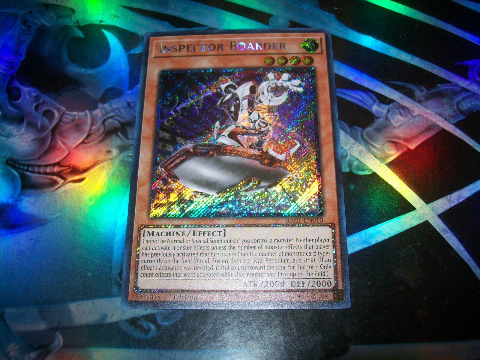 Inspector Boarder 1st Edition Platinum Secret Rare RA01-EN010 Yu-Gi-Oh ...