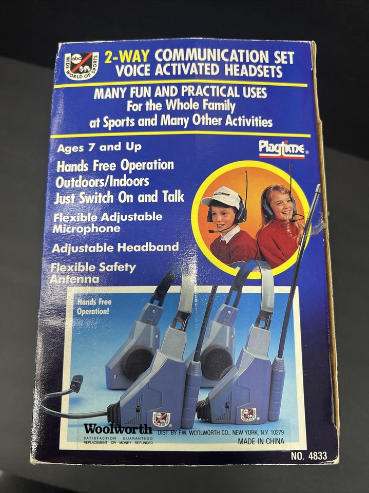 1989 Playtime Products ABC Wide World of Sports Headsets with mics 4883 ...
