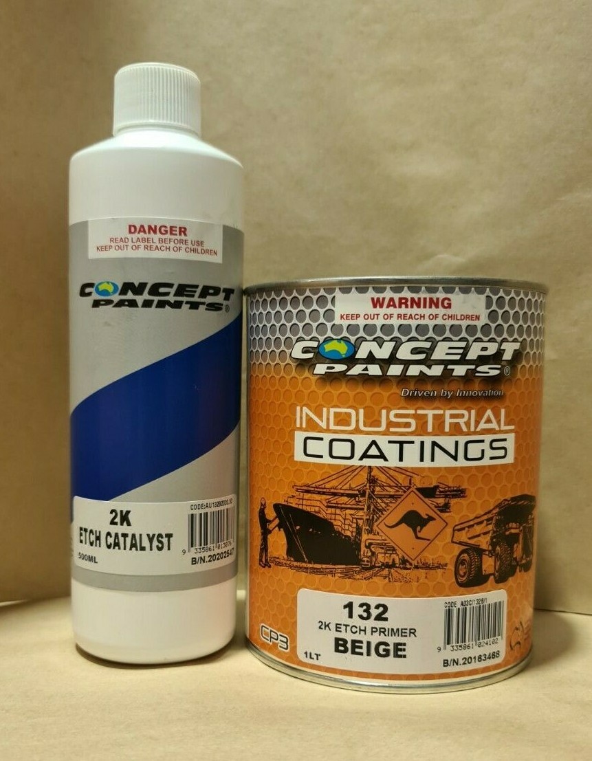 Concept Paints 2K Etch Primer and 2K Etch Catalyst. 1.5LT Kit. | eBay ...