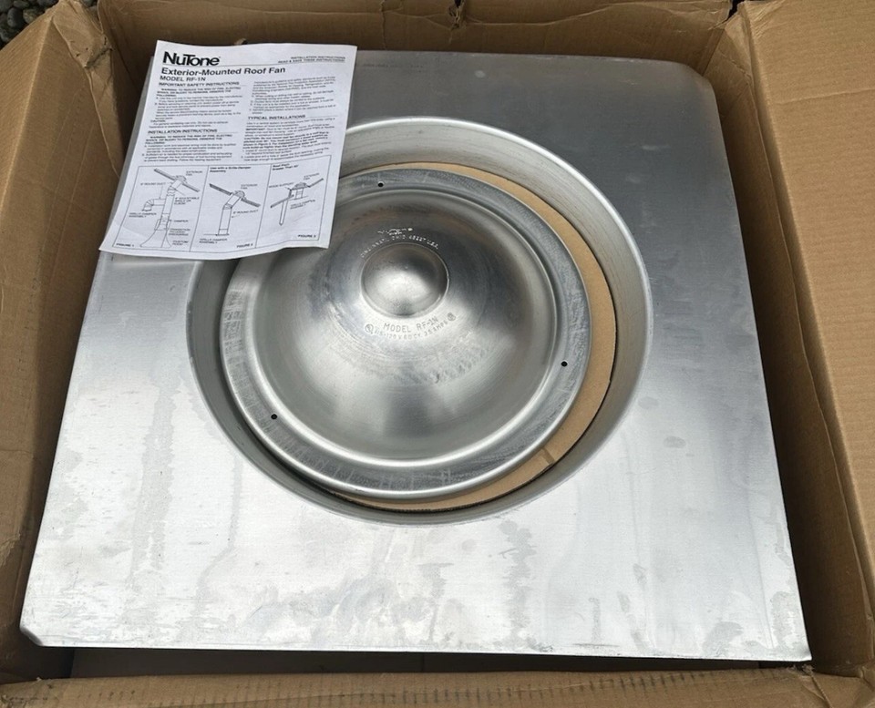 Nutone RF1N Attic Fan New Old Stock Includes Motor 16230 1/8 HP RF1 | eBay