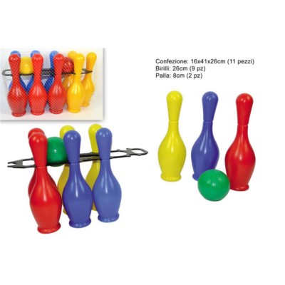 Gioco Mare Birilli Set 11 Pezzi 9 Birilli + 2 Palle Bambini ...
