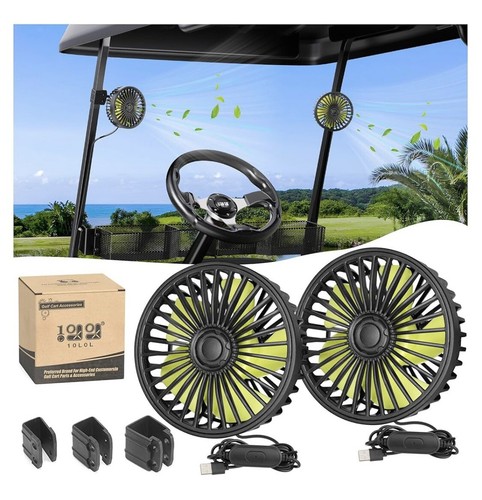 USB Powered Golf Cart Fans Fit for Yamaha Club Car EZGO Independent ...