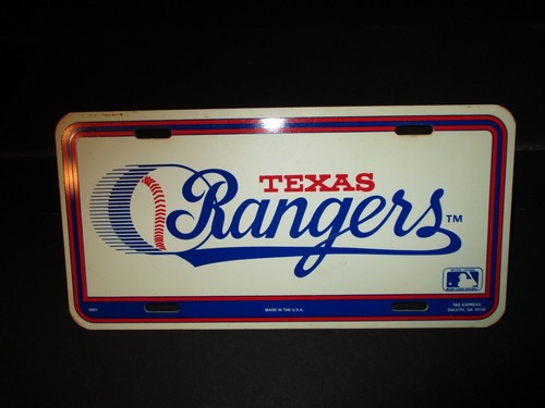 NOS/Vintage/MLB/PLASTIC/LICENSE/TAG(TEXAS/RANGERS)1990's/NEW/Very/Nice ...