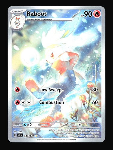 Raboot SCR Stellar Crown #147/142 Illustration Rare Pokemon Card T2-272 ...