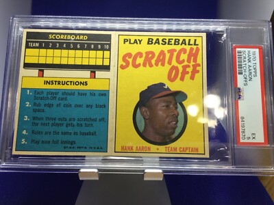 1970 Topps HANK AARON Scratch-offs. Clean & Centered. READ | eBay