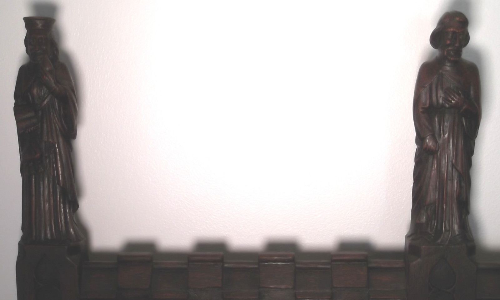 1650 ANTIQUE CARVED LIFE OF JESUS CHRIST SECRETARY DESK 1611 King James ...