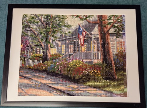 Thomas Kinkade HOMETOWN PRIDE Diamond Dotz Framed Wall Art Painting 19. ...