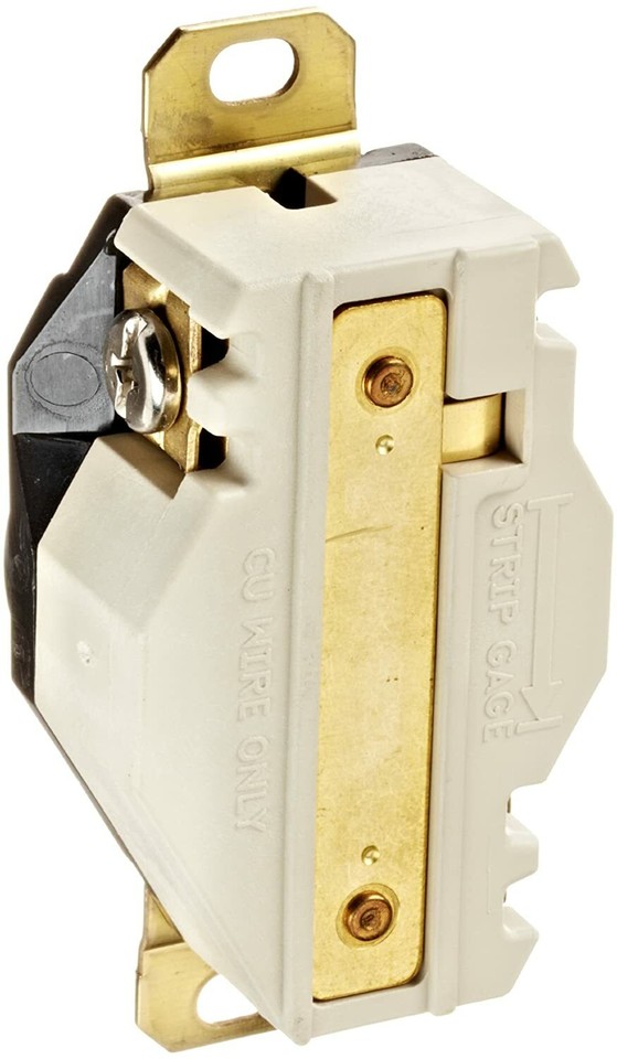 Hubbell Twist-Lock Receptacle, HBL2310 20A 125V AC or DC 2 Pole 3 Wire ...