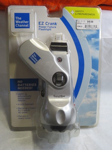 Excalibur The Weather Channel EZ Crank Power Failure Flashlight New ...