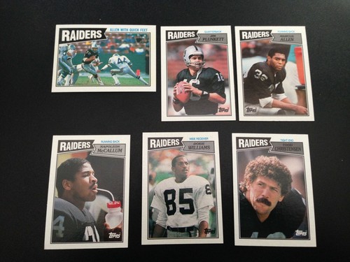 1987 TOPPS LOS ANGELES RAIDERS COMPLETE 16 Card TEAM SET NM-MINT 🏴‍☠️ ...