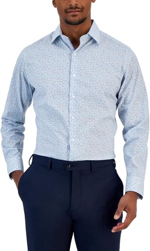 Bar III Mens Printed Stretch Button-Down Shirt, S (14-14.5)* | eBay