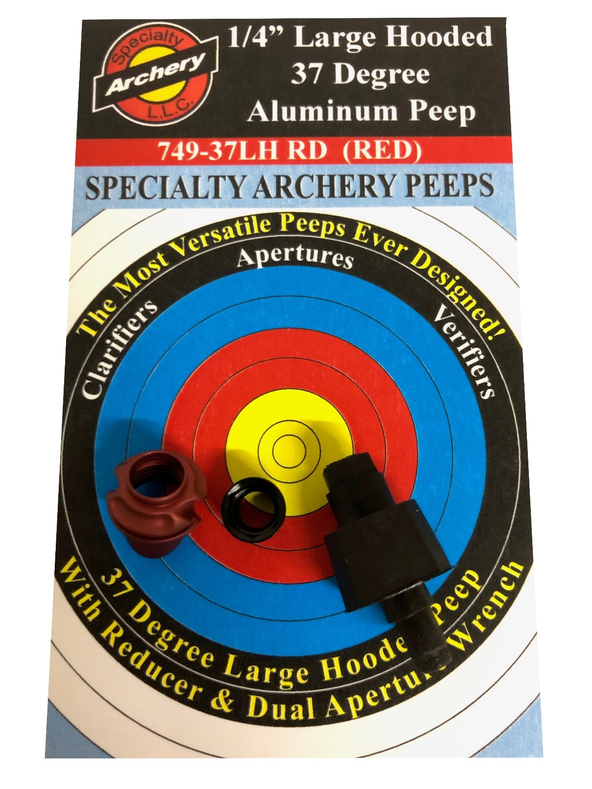 Specialty Archery ¼" Large Hooded Peep Housing 37 Degrees Red | eBay