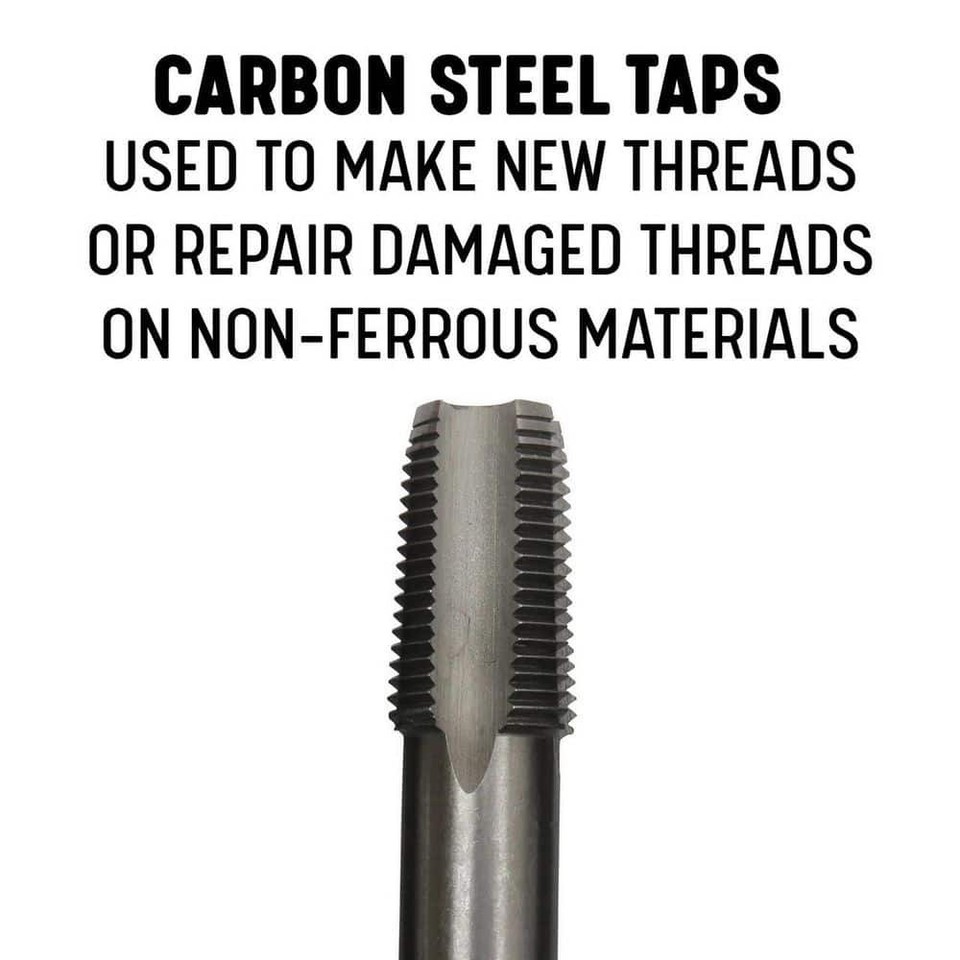 3/8" Carbon Steel NPT Tap and 37/64" HSS Drill Bit Set, 3/8" NPT, Bit ...