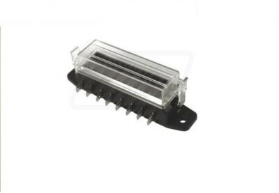 8 Standard Blade Fuse Box (Black Plastic Body with Clear Cover ...