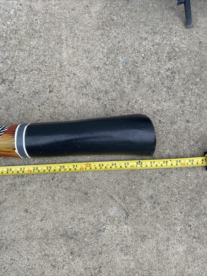 Vintage Didgeridoo 36” Wood Wind Instrument Black/Brown/Green-With ...