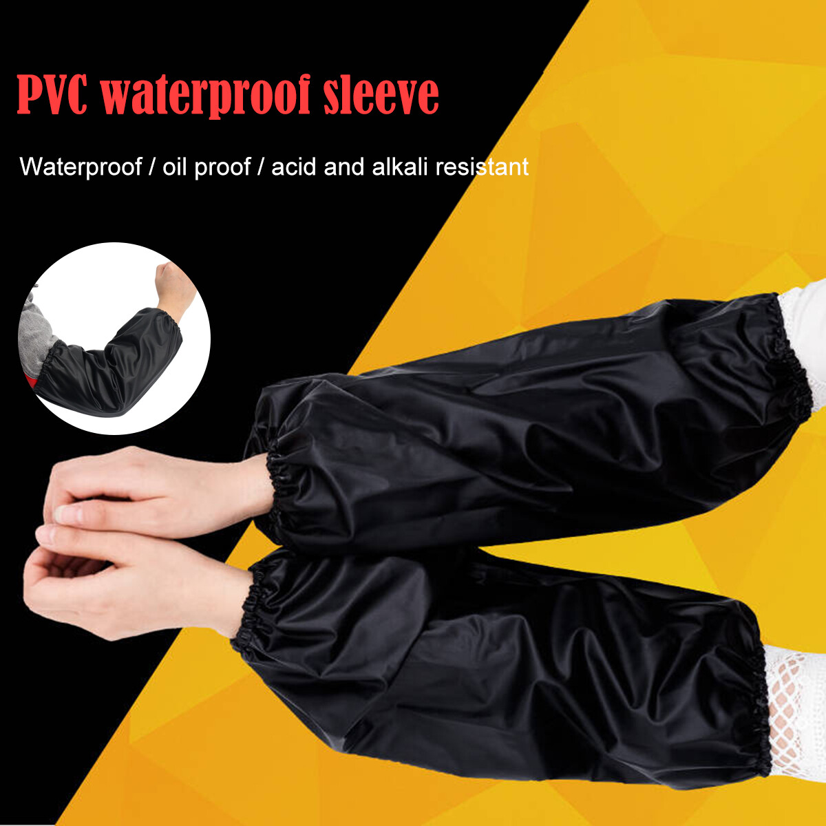 2X Waterproof Arm Sleeves Covers Antifouling Oilproof Cleaning ...