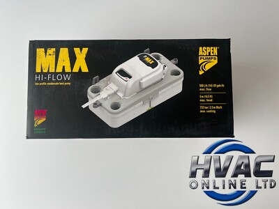 Aspen Max Hi Flow Low Profile Condensate Tank Pump FP3349 230 A/C ...