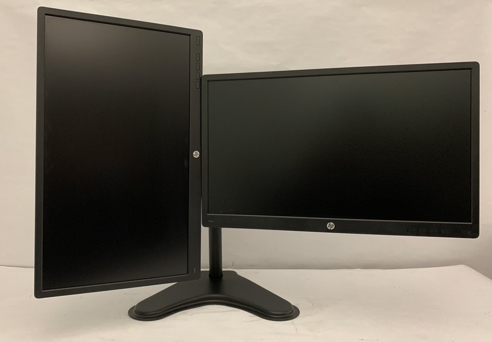 HP VH24 24" Widescreen IPS LED Dual Monitors 1920x1080 Grade A + NEW ...