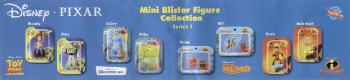DISNEY PIXAR FINDING NEMO MOVIE GILL ANGELFISH MINI MICRO BLISTER ...