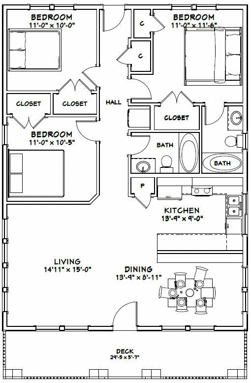 2 Bedroom Floor Plan With Dimensions Pdf | Floor Roma
