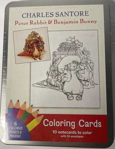 Charles Santore Peter Rabbit&Benjamin Bunny Coloring Cards Box Set | eBay