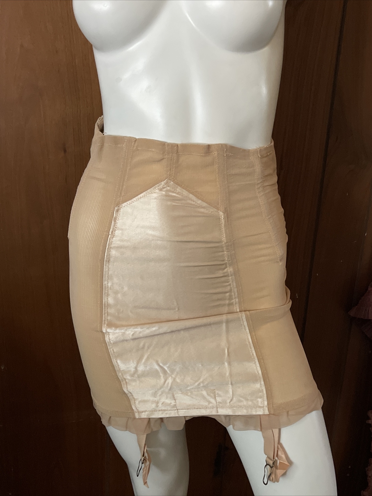 RARE Vintage 1940s Venus Twinette Peach Corset Girdle Skirt Open Bottom ...
