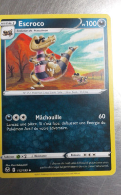 Carte Pokémon Escroco 112/195 Tempête Argentée, sorti du booster ...