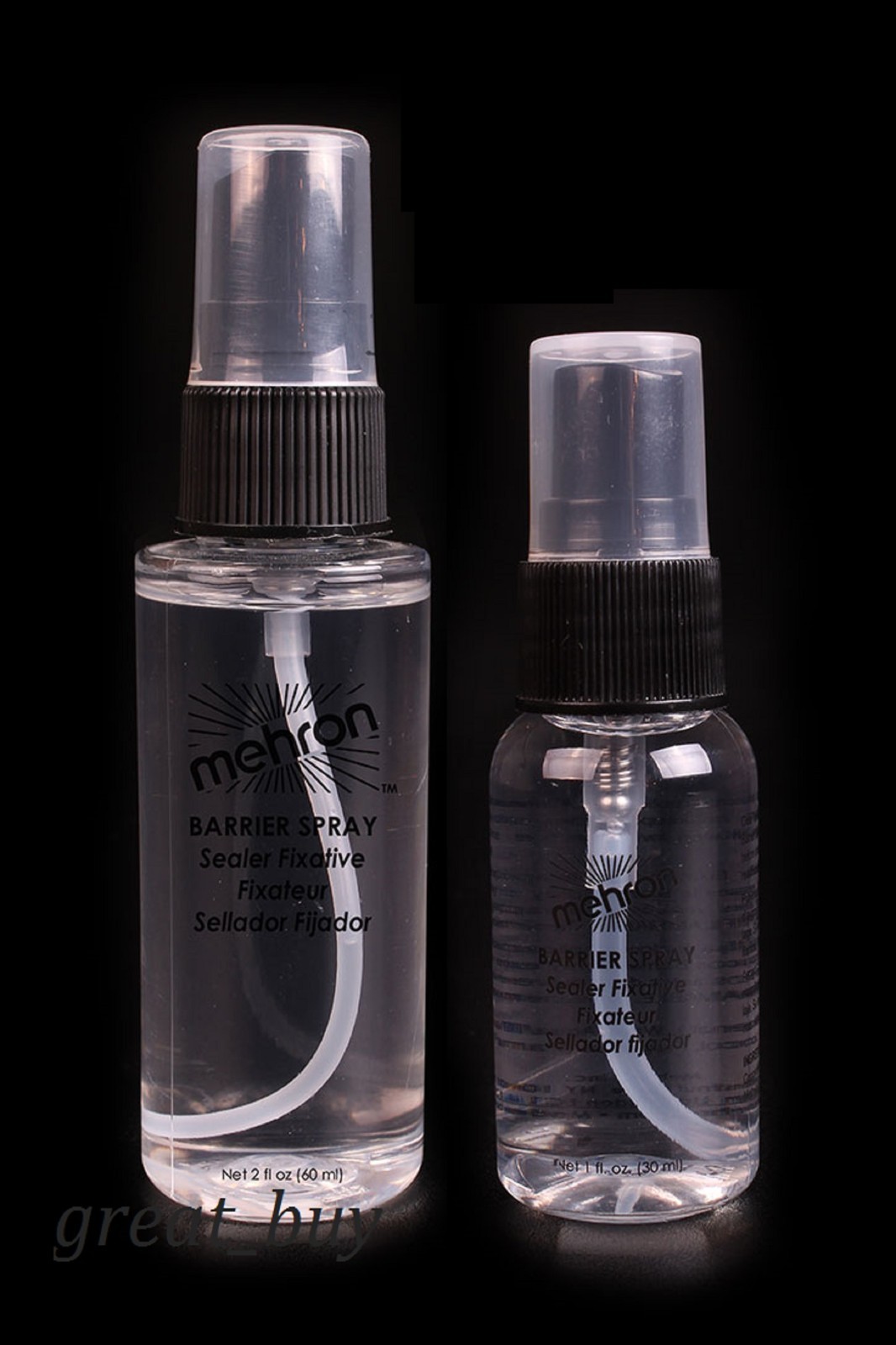 MEHRON MAKEUP_BARRIER SPRAY 1 OZ / 2 OZ_COSTUME FIXING SETTING & SEALER ...