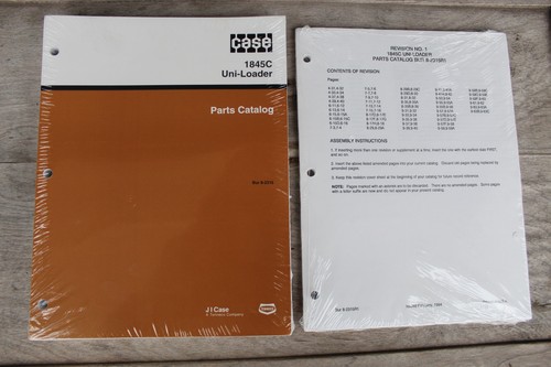 Case 1845C Uni-Loader skid loader original parts catalog #8-2315 ...