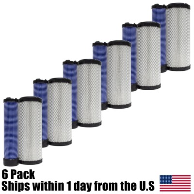 6PK Inner & Outer Air Filter Kit for Bobcat 6666375 6666376 Excavators ...