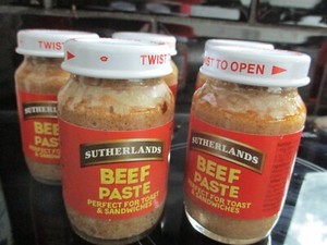 10 x SUTHERLANDS BEEF PASTE NEW 10 X 72G PERFECT FOR TOAST OR ...