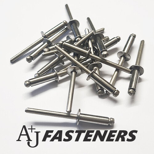 POP RIVETS STAINLESS STEEL DOME HEAD BLIND OPEN 3.2MM 4.0MM 4.8MM 6.4MM ...