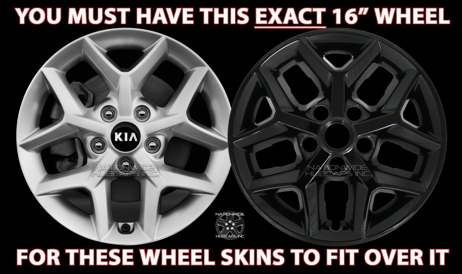 2020-2024 Kia Soul S 16" Wheel Skins Hub Caps Full Covers Alloy Rims ...