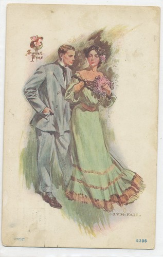 A/S McFall - SWEAT PEAS - COUPLE - ROMANCE postcard | eBay