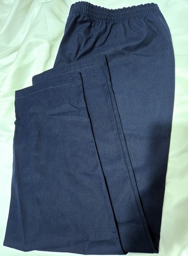 20WP Koret womens pants NEW elastic waist navy blue pants two pockets ...