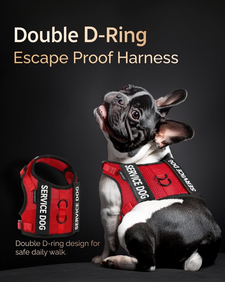 Service Dog Vest for Small Dogs Air Mesh Breathble Emotional Support ...