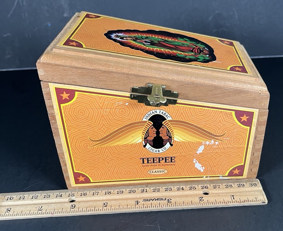 Vintage Indian Tabac Cigar Co. Chief Classic, Wooden Cigar Box | eBay
