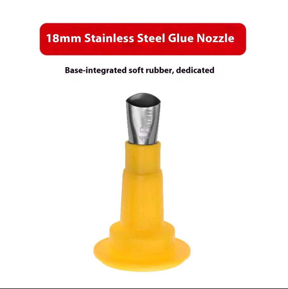 Hot glue gun stainless steel nozzle sealing tool with integrated base ...