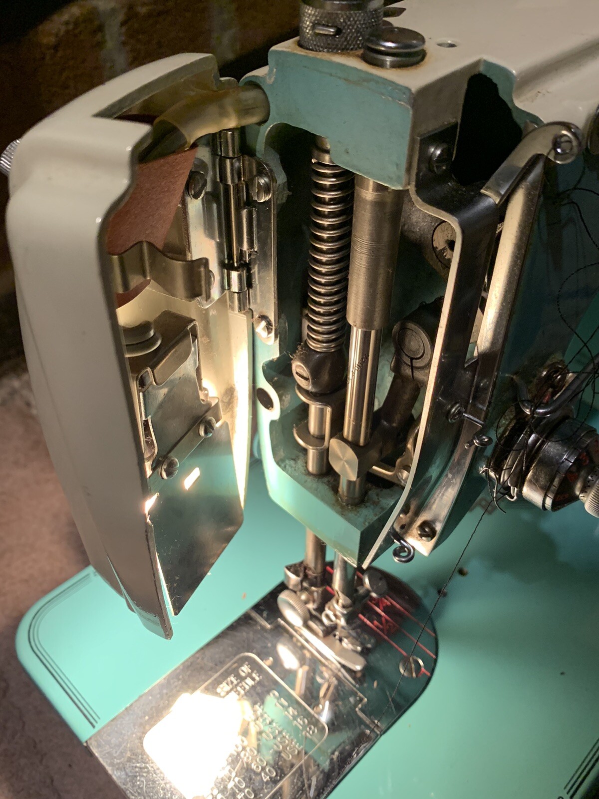 brother vintage sewing machine ha4b2 model 260 super streamliner aqua ...