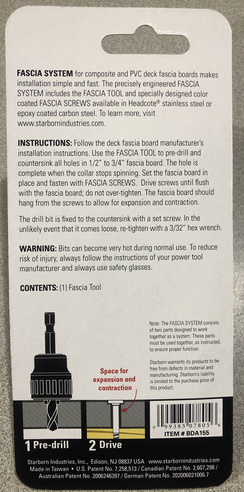 DECKFAST Fascia System Tool Countersink PVC & Composite Deck Fascia ...