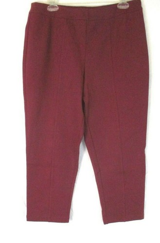 New Joan Rivers Signature Ankle Pants Purple PL Pull On A300847 Womens ...