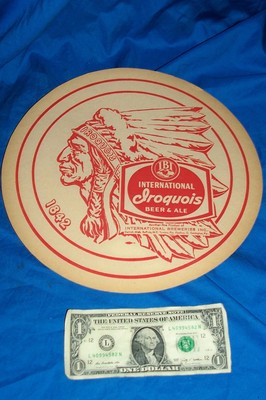 International Iroquois Beer Ale Tray Coaster 1842 Breweries Old Vintage ...